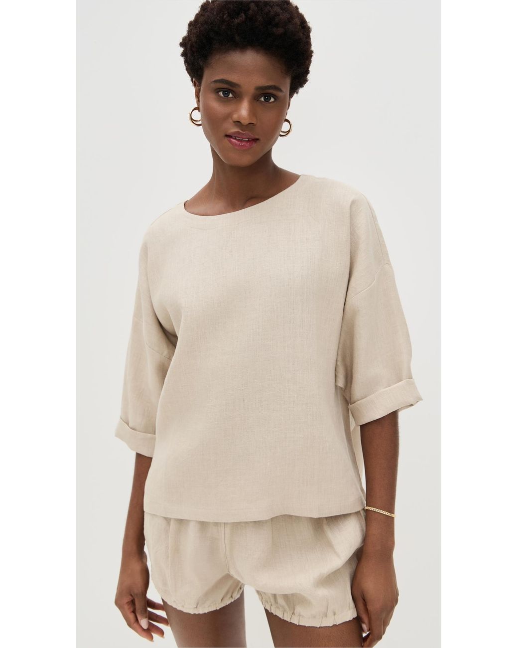 Suzie Kondi Sabria Top in Natural | Lyst
