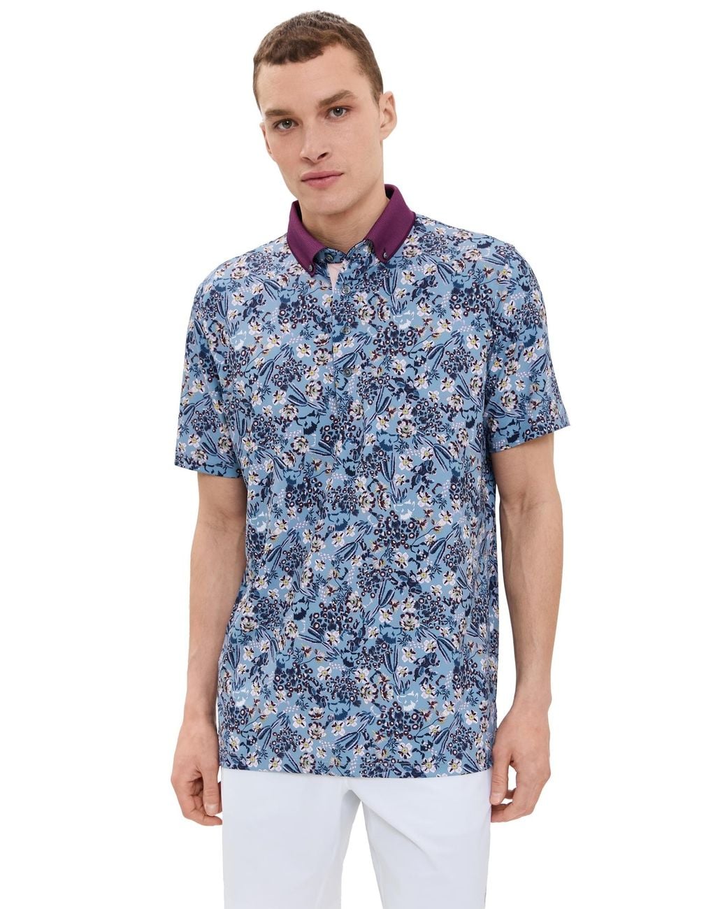 Greyson Desert Floral Polo in Blue for Men | Lyst