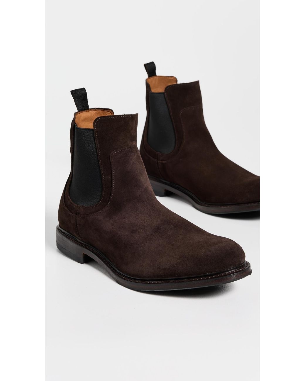 Allen Edmonds Tanner Suede Chelsea Boots in Black for Men | Lyst