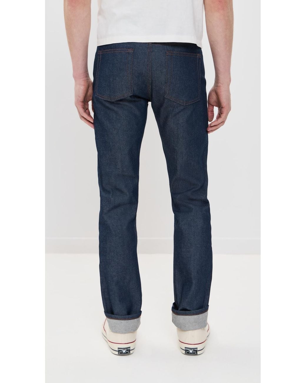 Naked & Famous Weird Guy Natural Selvedge Jeans in Blue for Men | Lyst