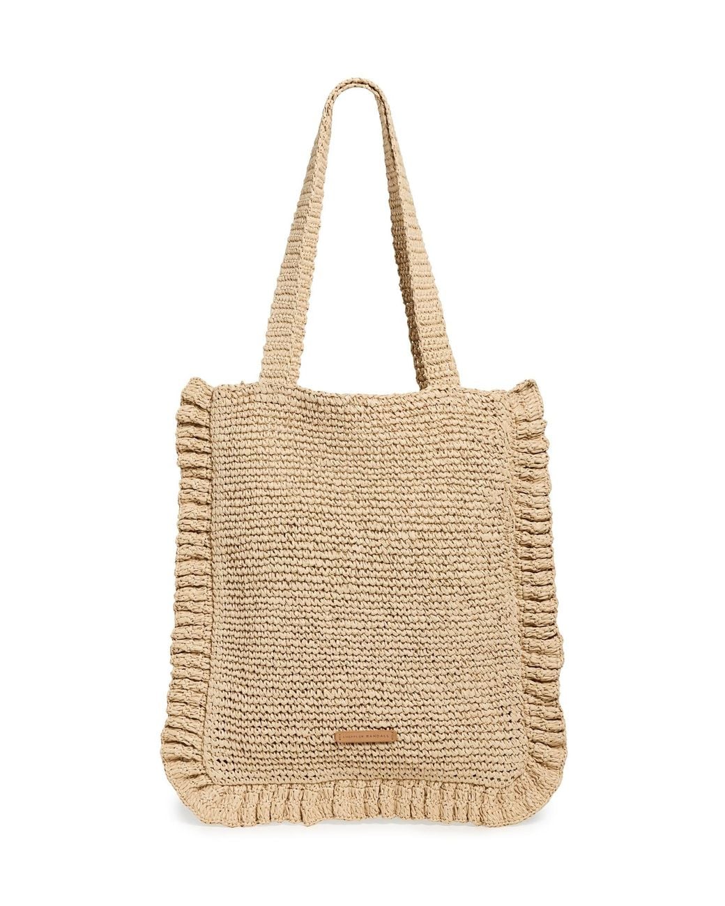 Loeffler Randall Justine Crochet Ruffle Tote in Natural | Lyst