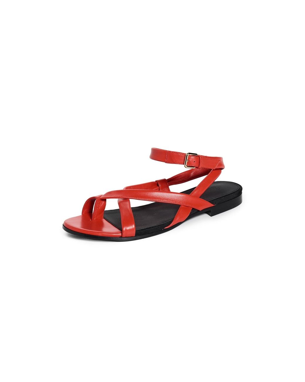 Co. Asymmetric Toe Ring Gladiator Sandals in Red | Lyst