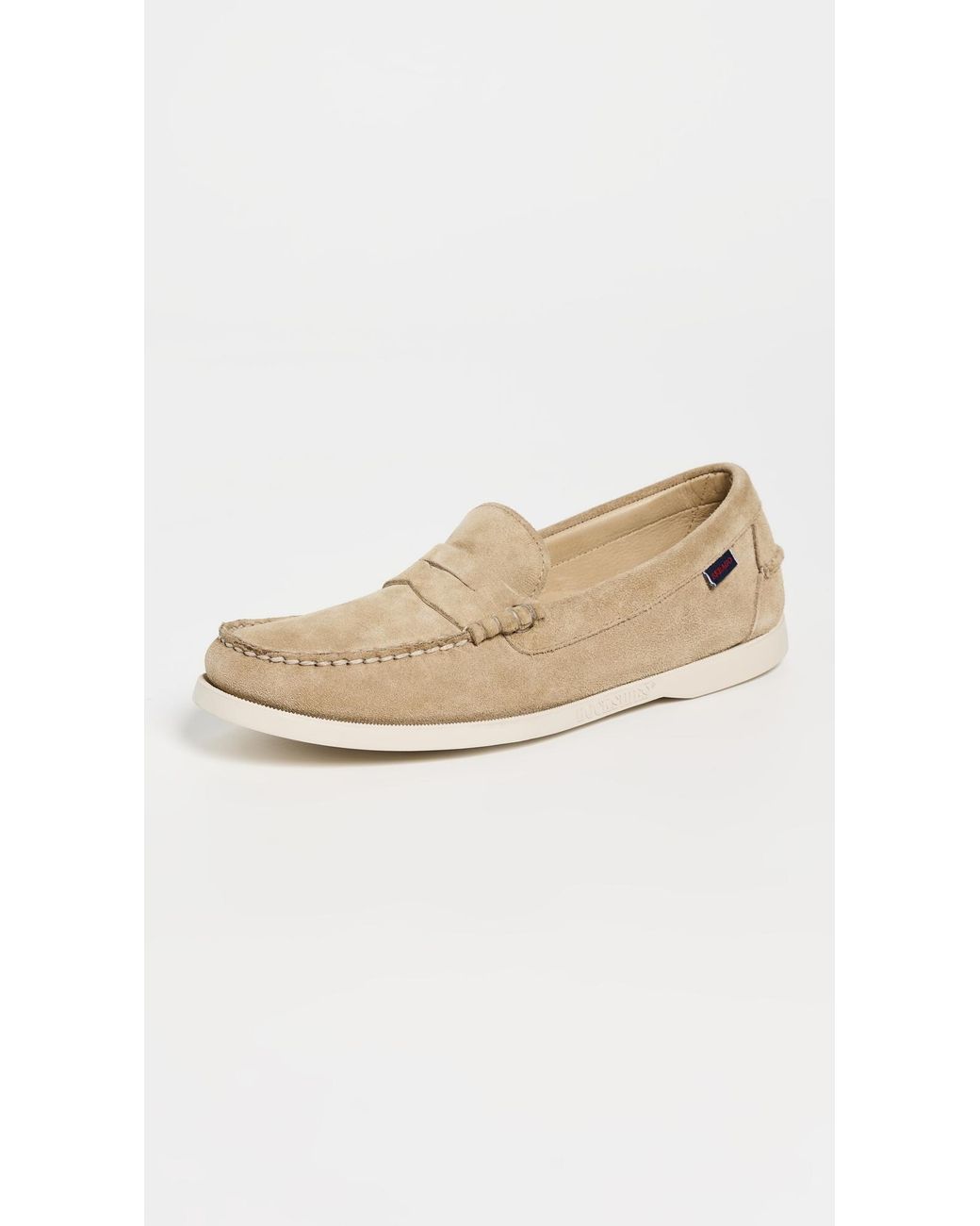 Sebago Dan Flesh Out Boat Shoes in White for Men | Lyst