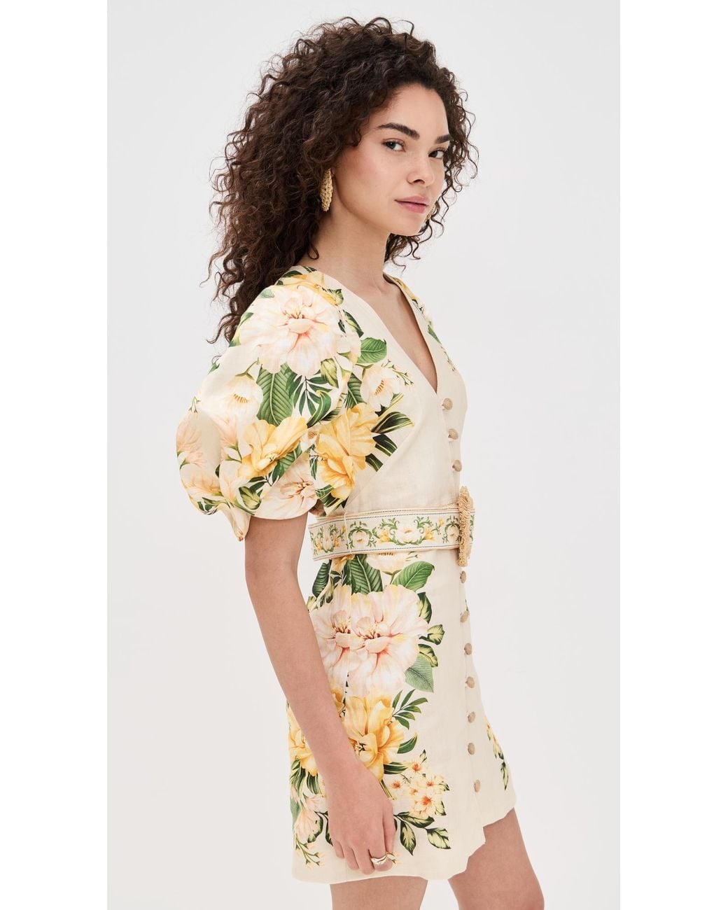 Farm Rio Puff Sleeve Mini Dress