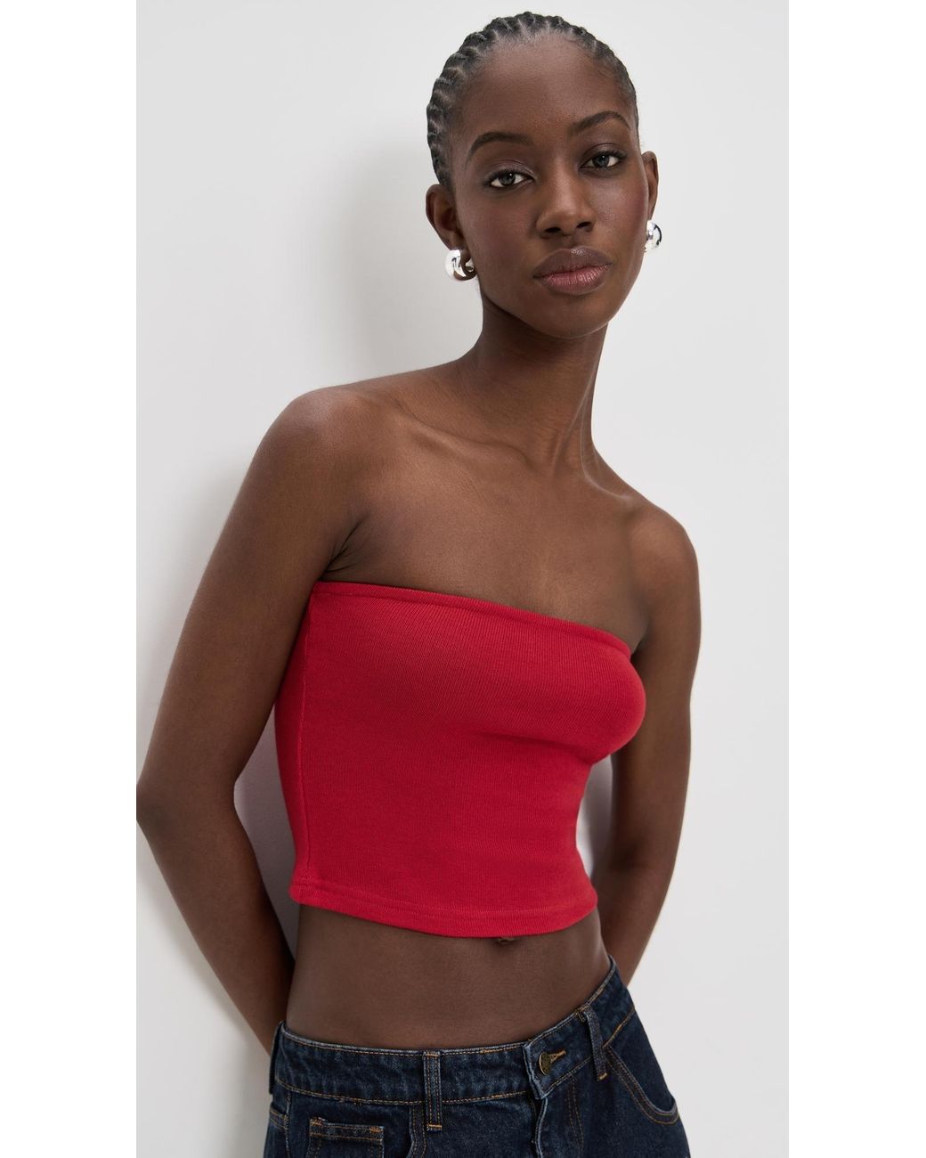 Lioness Sway Strapless Top in Red | Lyst