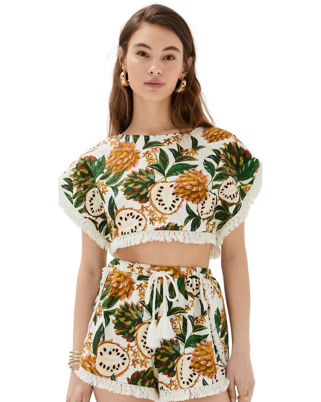 FARM Rio Biriba Off White Blouse | Lyst