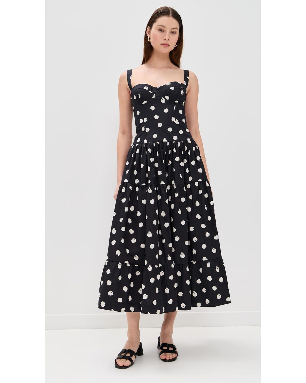 Cara Cara Santiago Midi Dress in Black | Lyst