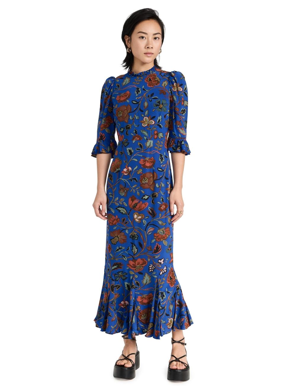 RHODE Felix Dress in Blue | Lyst