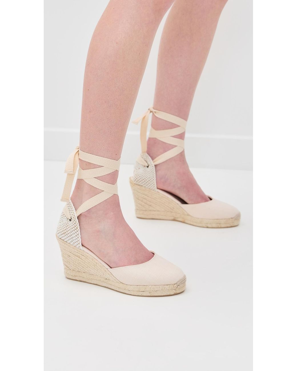 Soludos Marseille Wedges in White | Lyst