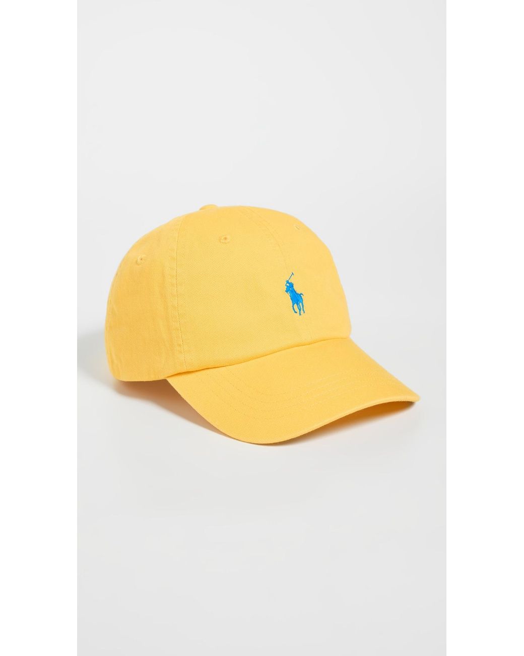 Polo Ralph Lauren Twill Classic Sport Cap in Yellow | Lyst
