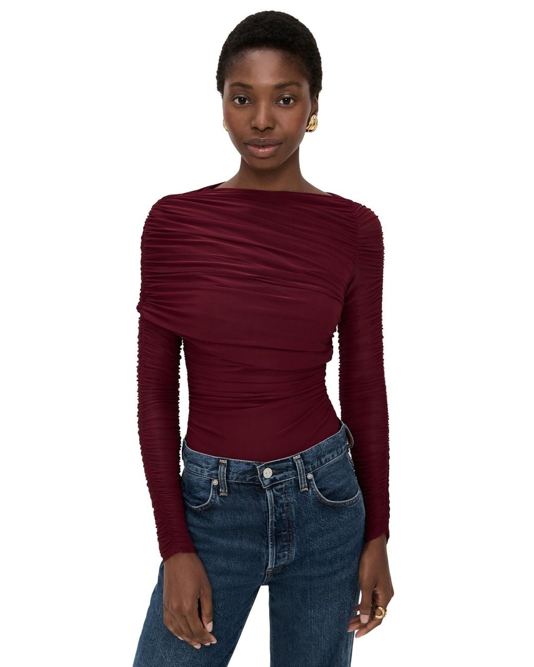 Ronny Kobo Zarina Bodysuit in Red | Lyst