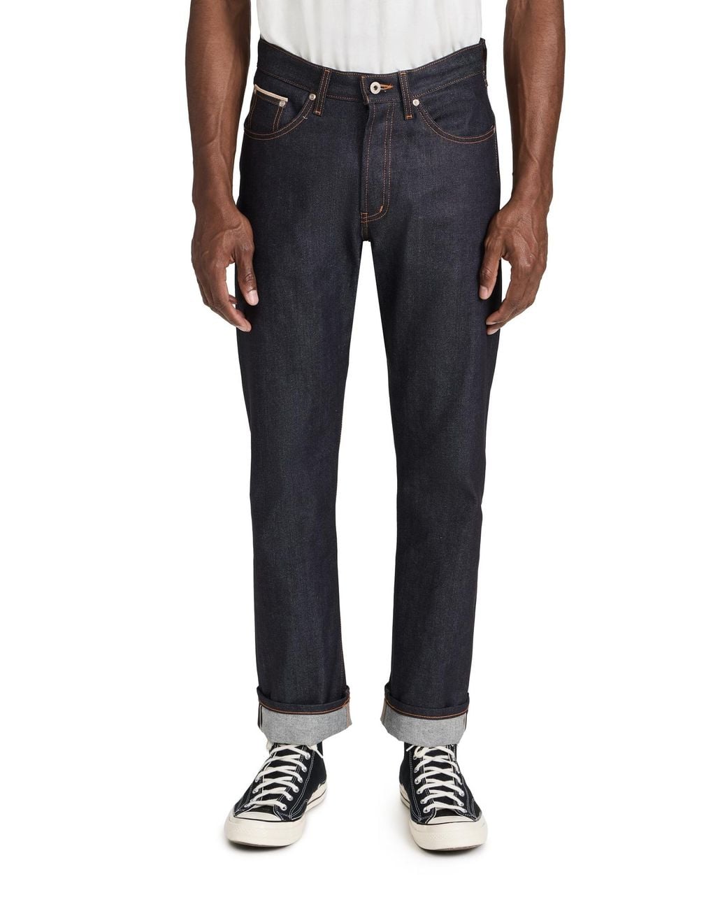 Naked & Famous True Guy 11Oz Stretch Selvedge Jeans in Black for Men | Lyst