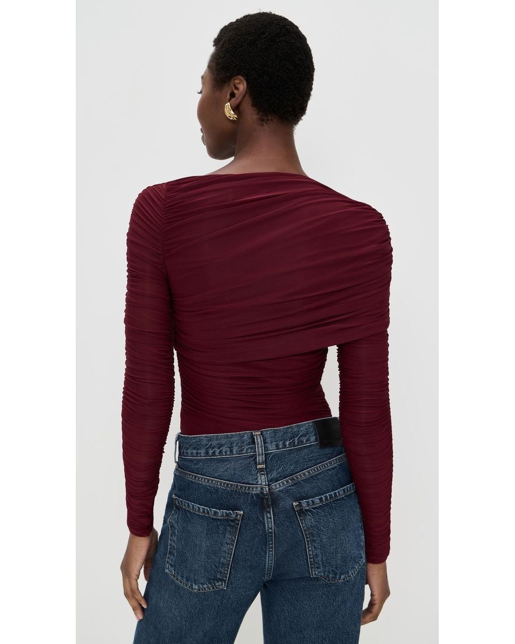 Ronny Kobo Zarina Bodysuit in Red | Lyst