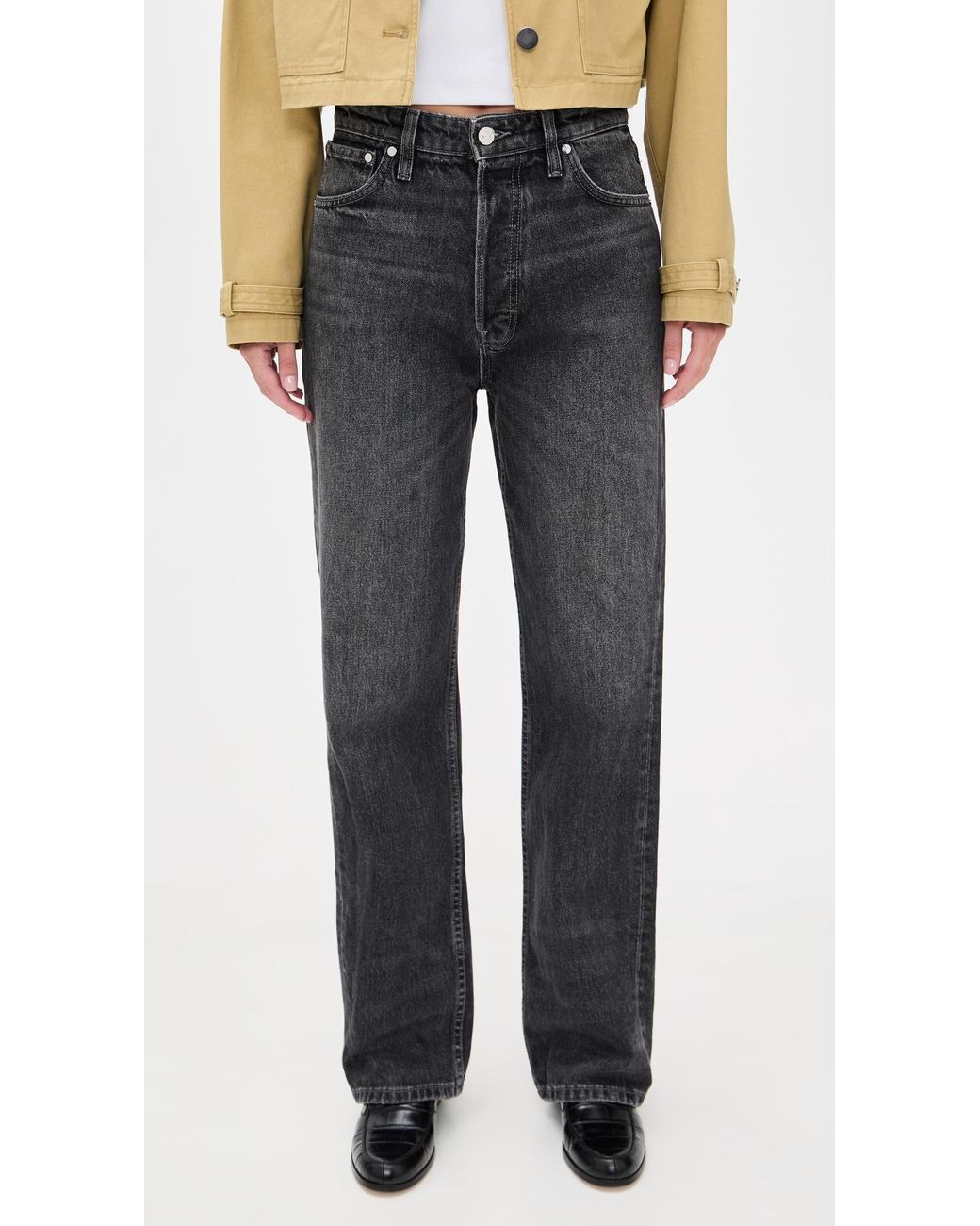 EB DENIM Sofia High Rise Relaxed Jeans in Black | Lyst