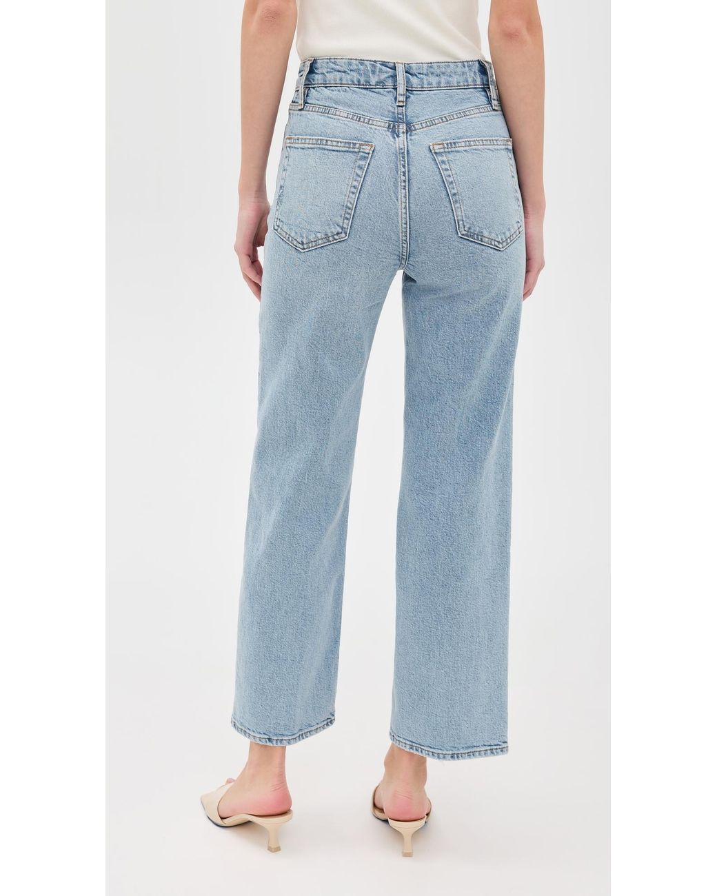 FRAME The Wide Jeans in Blue | Lyst