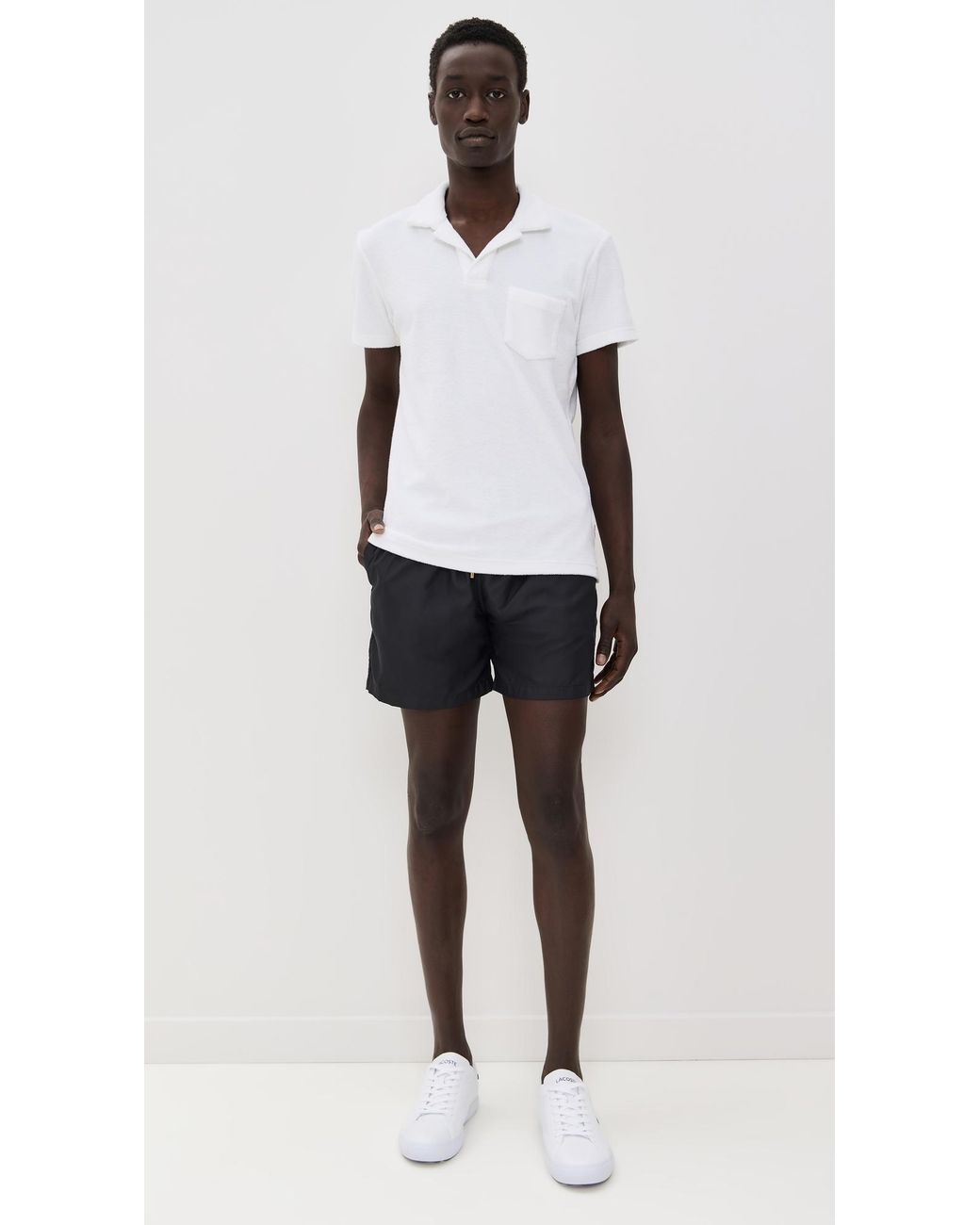 Ancora The Deco Basic Swim Trunks 5.5 in Black for Men | Lyst
