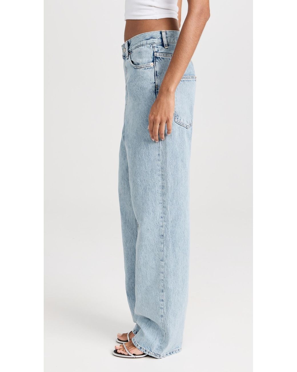 Wardrobe NYC Wardrobe. Nyc Denim Low Rise Jean in Blue | Lyst