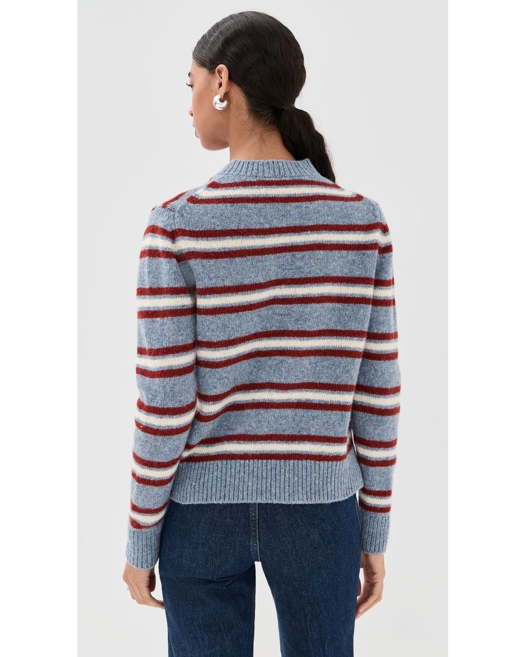 &Daughter Shetland Stripe V Neck in Blue | Lyst