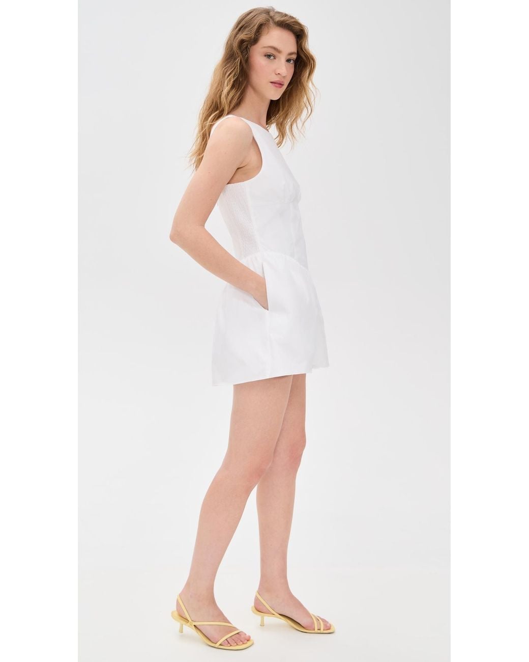 Amanda Uprichard Bellini Romper in White | Lyst