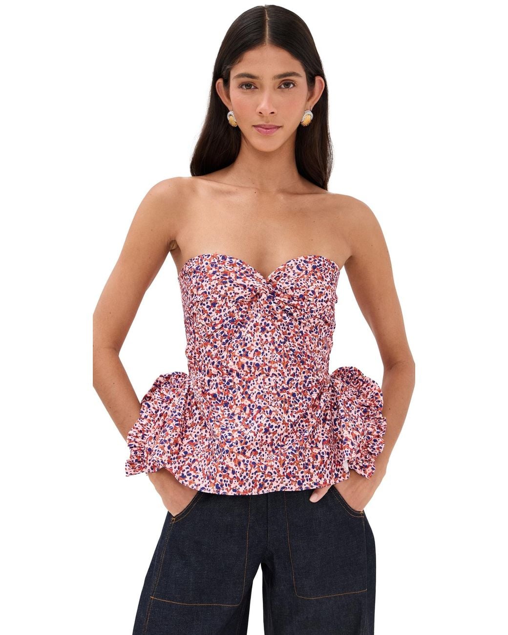 Kika Vargas Tasha Top Dots in Pink | Lyst