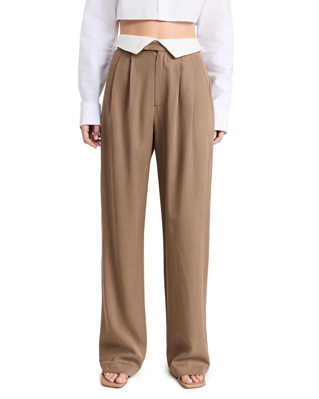 Reformation Stevie Pants in Natural | Lyst