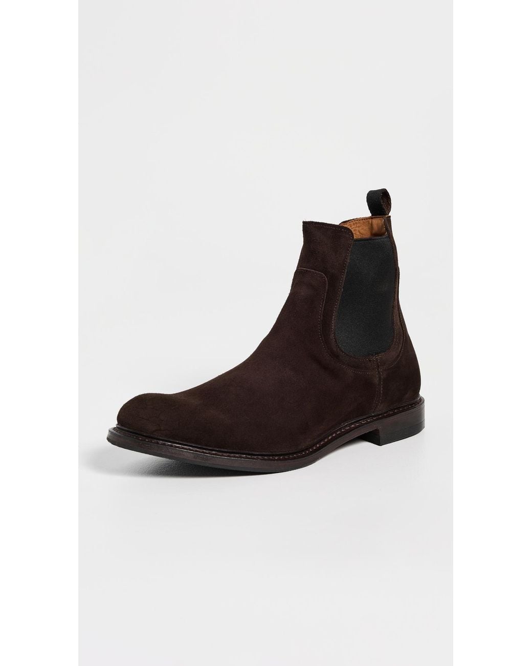 Allen Edmonds Tanner Suede Chelsea Boots in Black for Men | Lyst