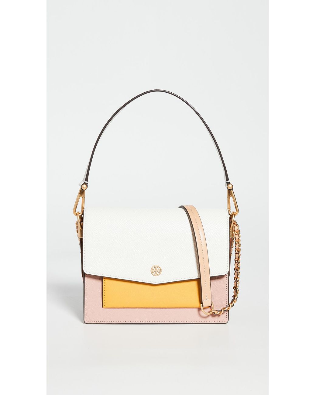 Tory Burch Robinson Colorblock Double Strap Convertible Bag | Lyst
