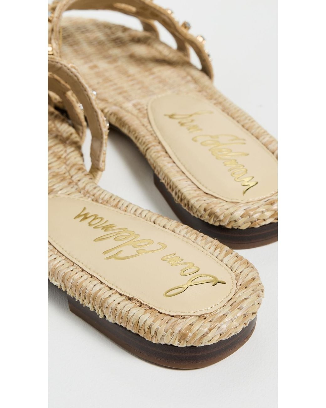 Sam Edelman Bay Flat Sandal in White | Lyst