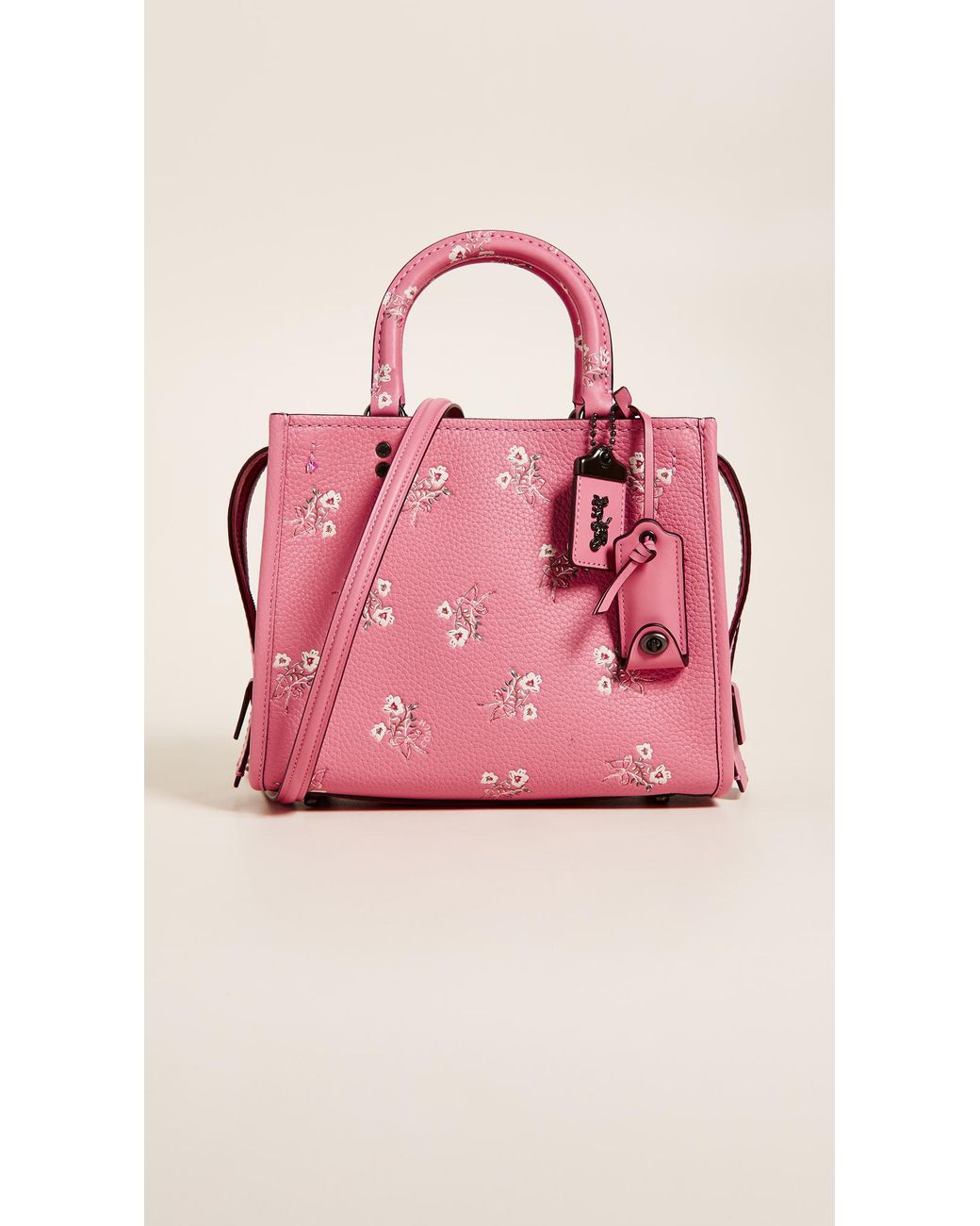 COACH Floral Bow Print Rogue Bag 25 in Pink | Lyst