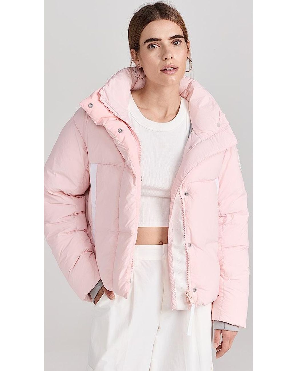 Canada Goose Junction Cropped Puffer in Pink | Lyst