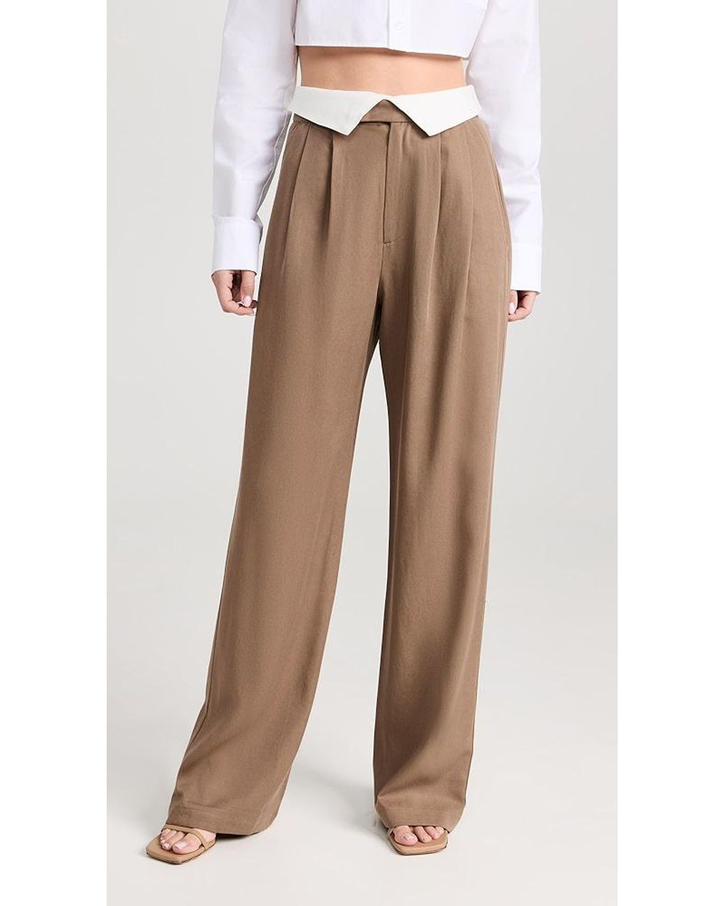 Reformation Stevie Pants in Natural | Lyst
