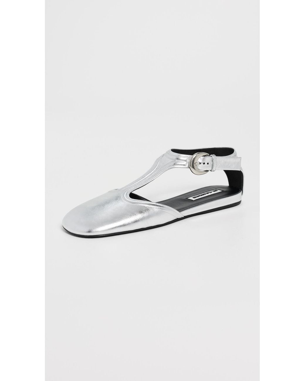 Jil Sander Mary Jane Flats in White | Lyst