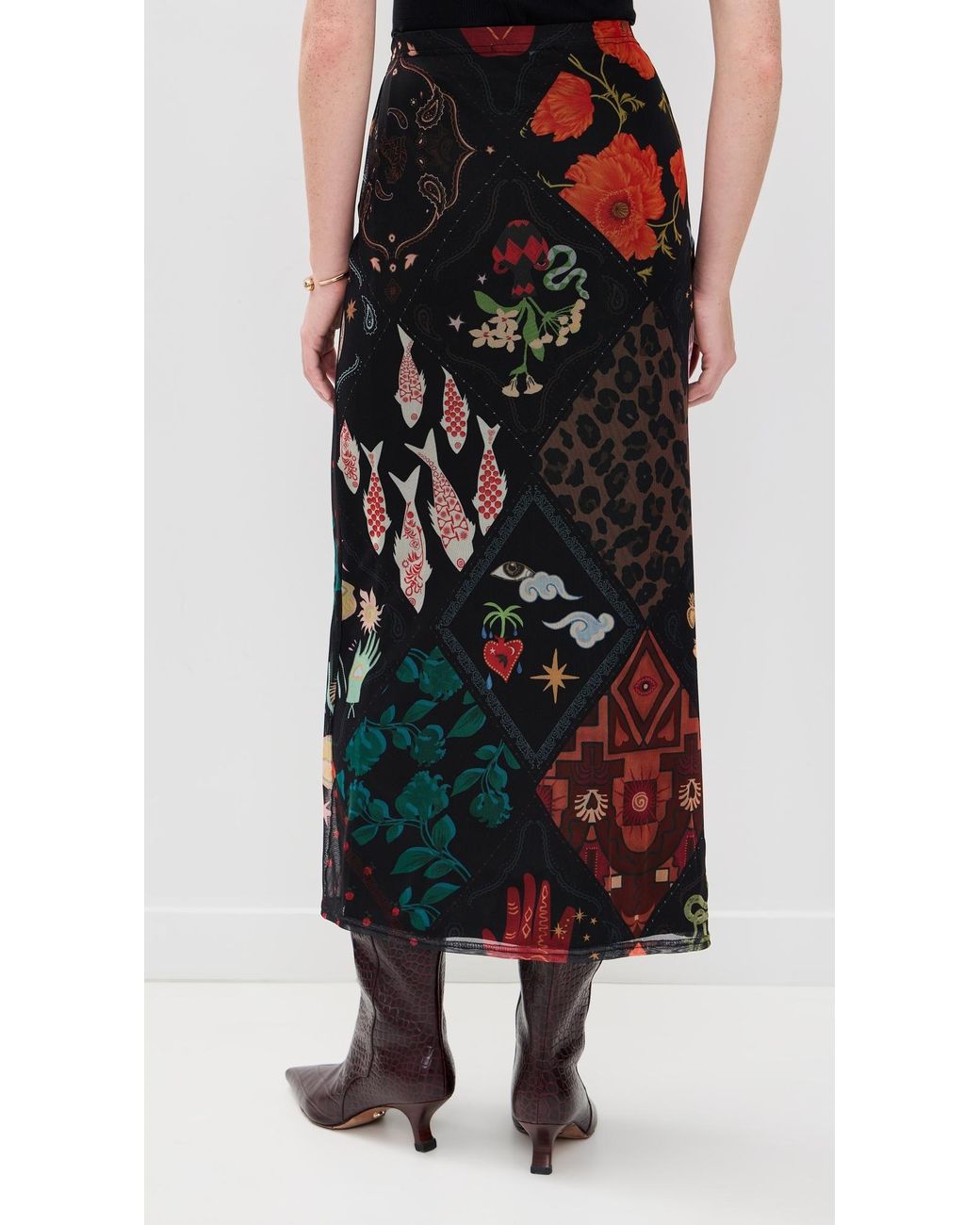 Never Fully Dressed Night Garden Mesh Dorris Skirt in Black | Lyst