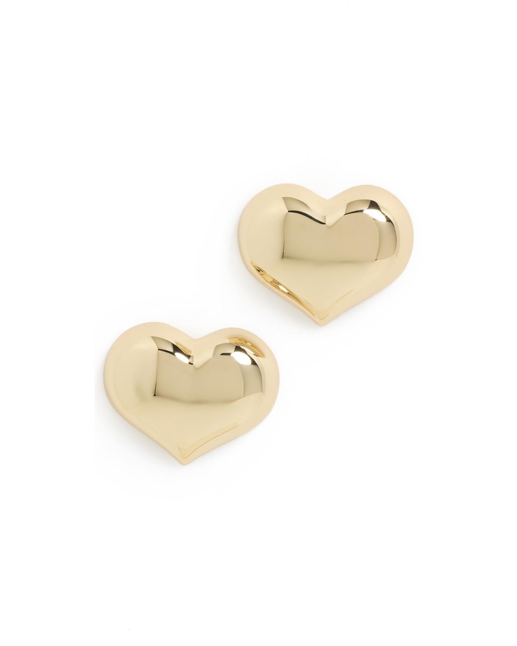Clare V. Mylar Heart Earrings in White | Lyst
