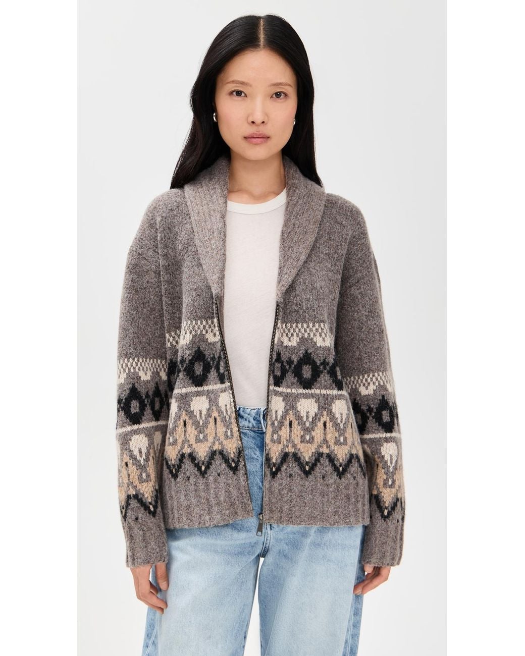 Joe's Jeans The Inga Fair Isle Cardigan | Lyst