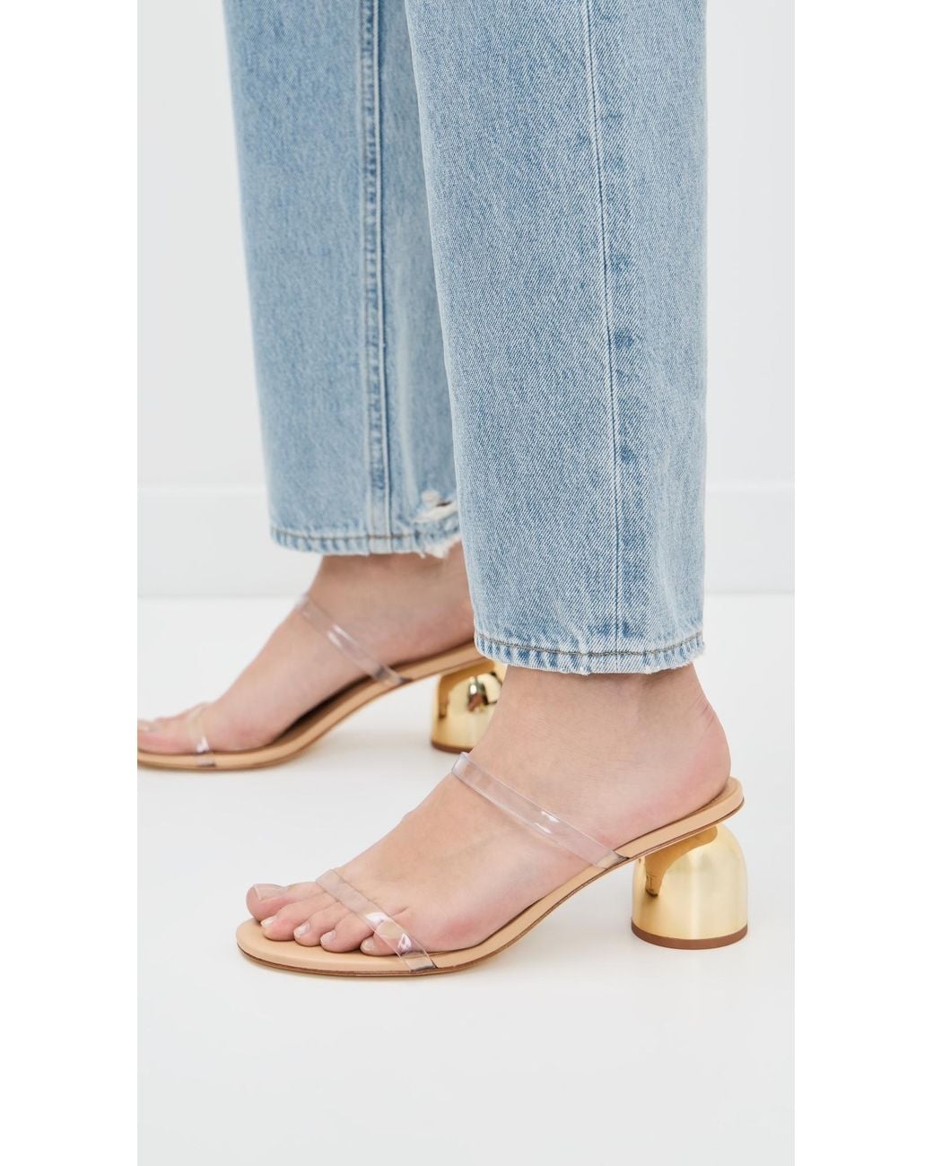Larroude Dew Drop Mules in Black | Lyst