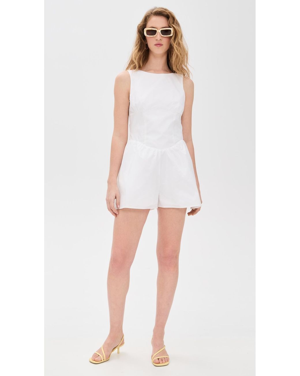 Amanda Uprichard Bellini Romper in White | Lyst
