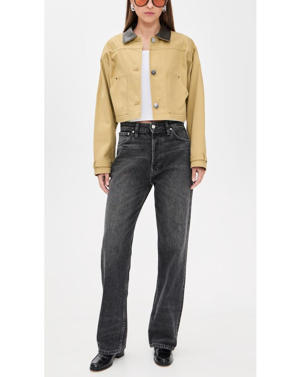 EB DENIM Sofia High Rise Relaxed Jeans in Black | Lyst