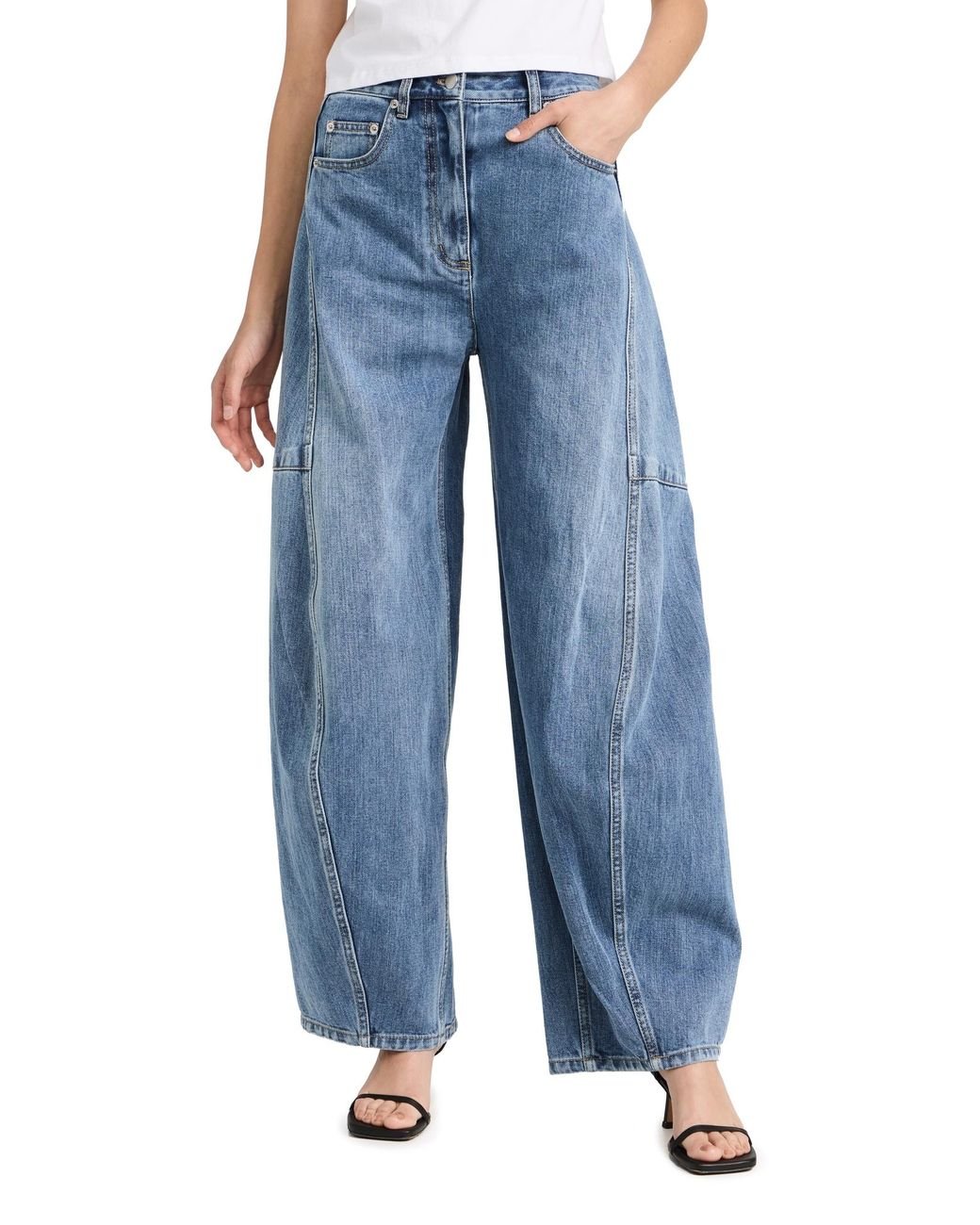 Tibi Classic Wash Denim Sid Jeans in Blue | Lyst