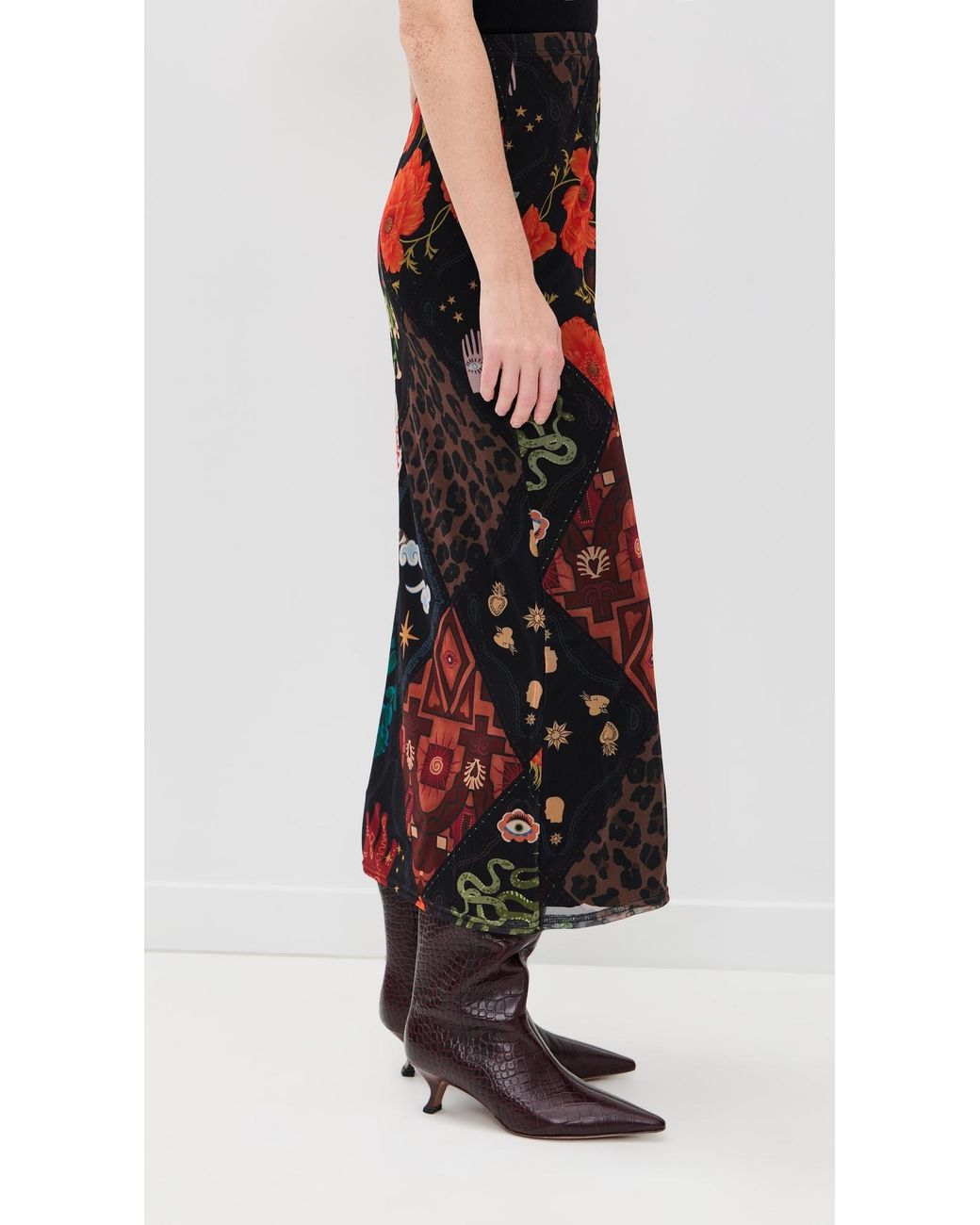 Never Fully Dressed Night Garden Mesh Dorris Skirt in Black | Lyst