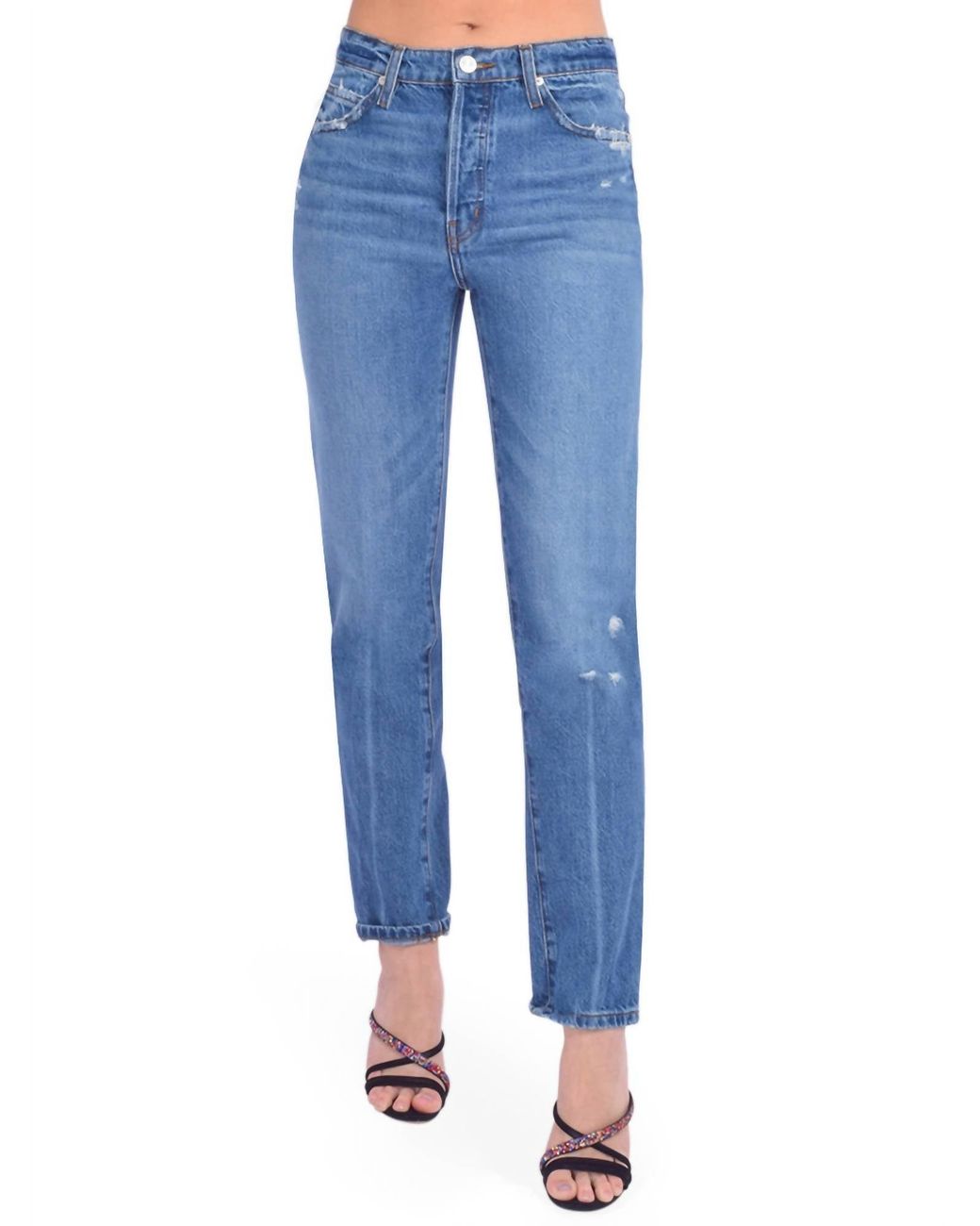 FRAME Le Mec Boyfriend Jean in Blue | Lyst