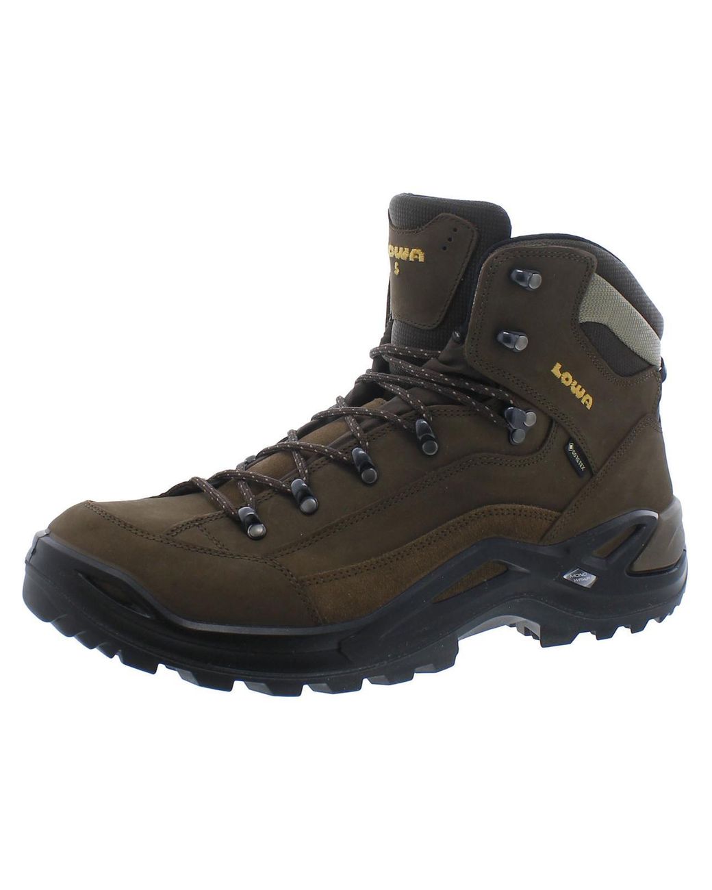 Lowa Renegade Gtx Leather Lace Up Hiking Boots in Black for Men | Lyst