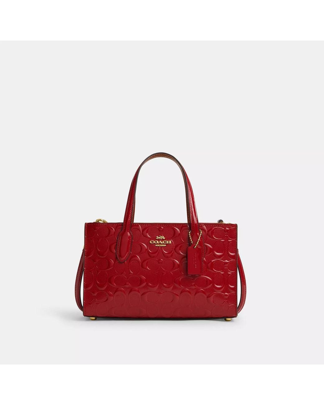 COACH Nina Small Tote Bag in Red | Lyst