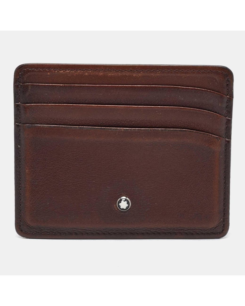 Montblanc Montblanc Dark Leather Meisterstuck 6cc Card Holder in Brown ...