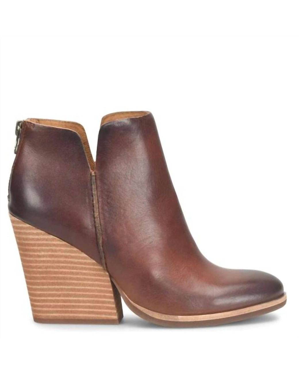 Kork-Ease Chandra Block Heel Booties Ii in Brown | Lyst