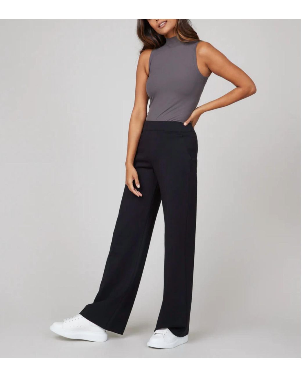 Spanx Perfect Pant Wide Leg I in Black | Lyst Spanx Perfect Pant Wide Leg I in Black | Lyst