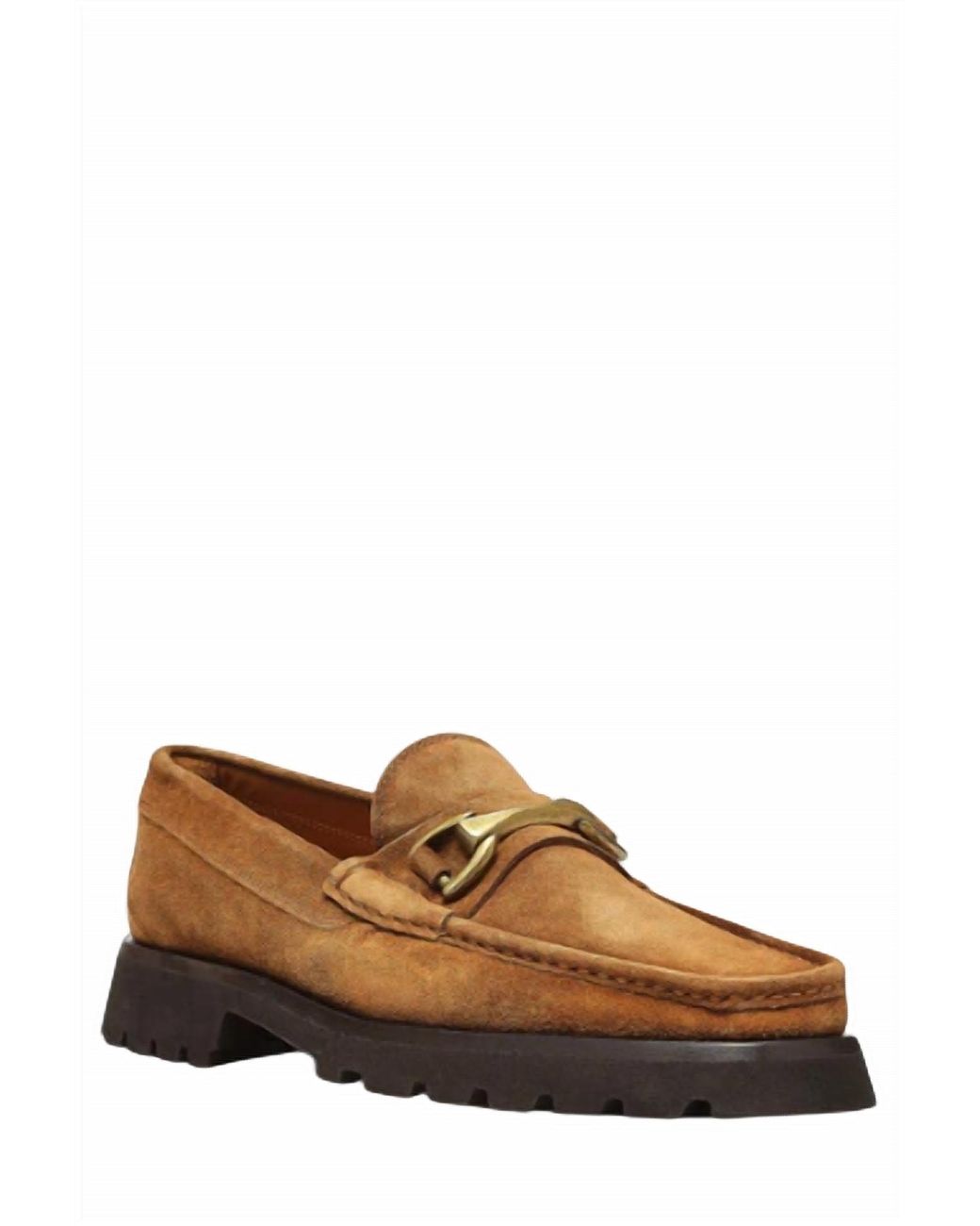 Donald J Pliner Davey Treated Suede Loafer in Brown for Men | Lyst