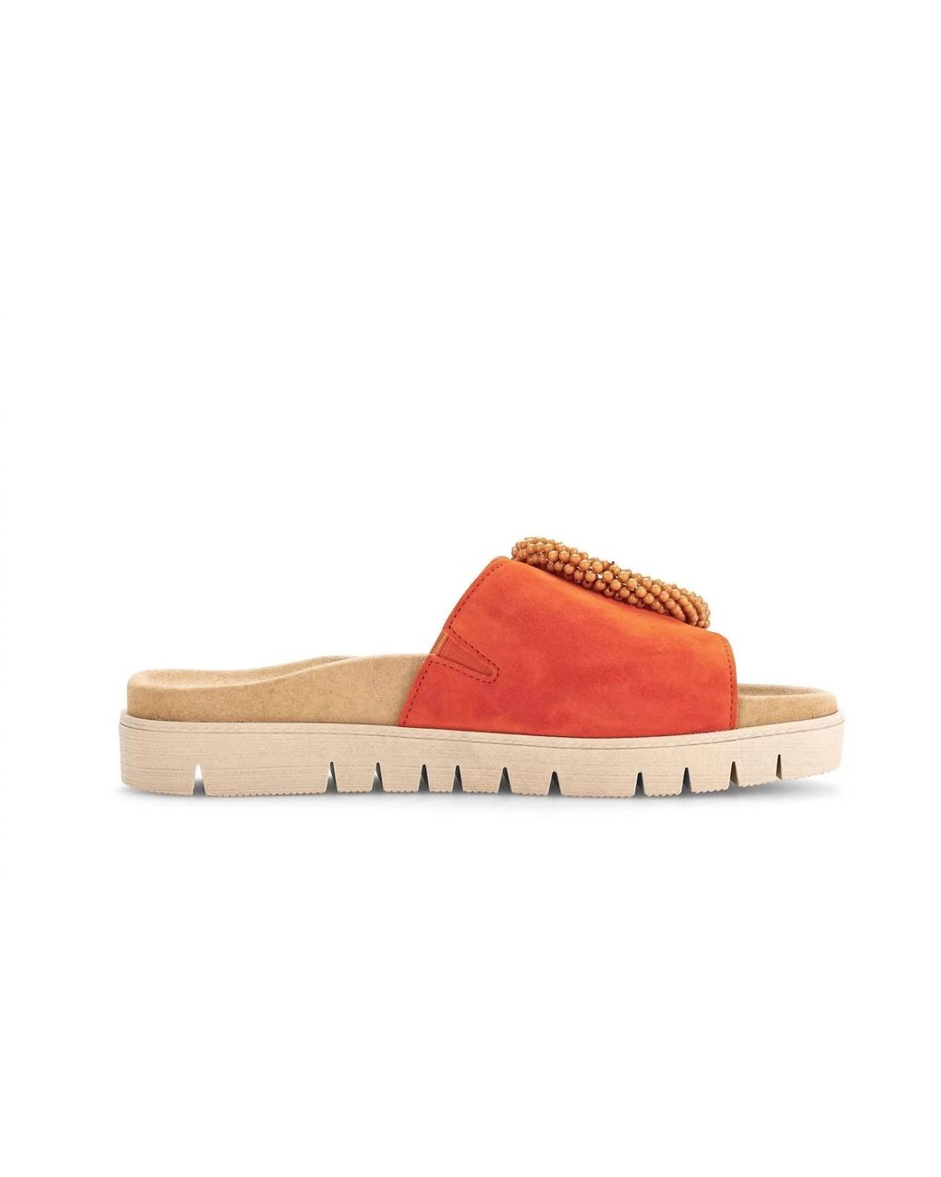 Gabor 745 Suede Mule Style Sandal in Red | Lyst