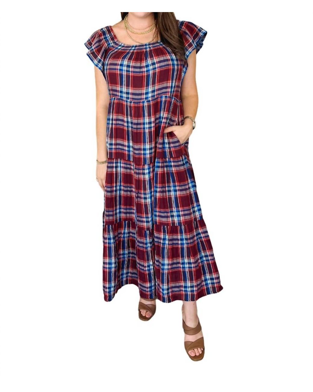 Ivy Jane Laura Midi Dress in Purple | Lyst