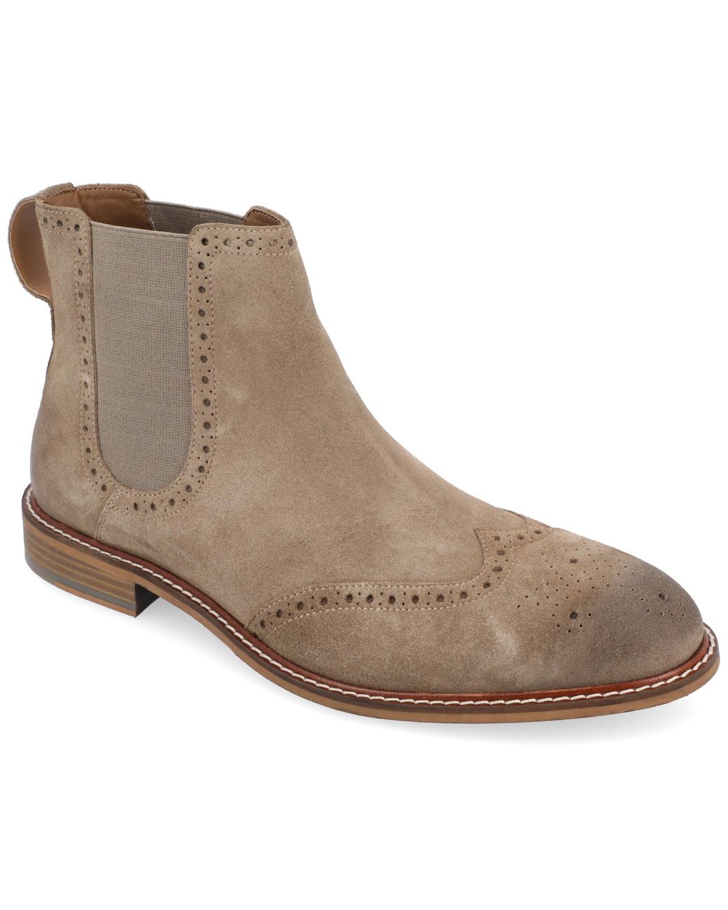 Thomas & Vine Watson Wide Width Wingtip Chelsea Boot in Brown for Men ...